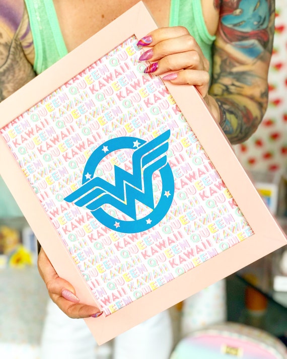 Glittery Wonder Woman Logo Vinyl Bumper Sticker / Laptop | Etsy