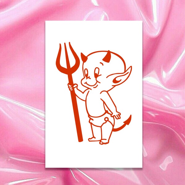 Devil Sticker - Etsy