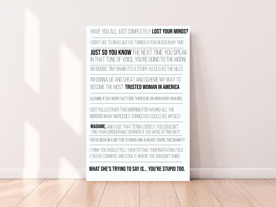 Designing Women Quotes Art Print Poster - White - Etsy