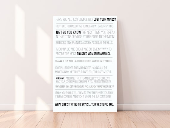 Designing Women Quotes Art Print Poster White - Etsy
