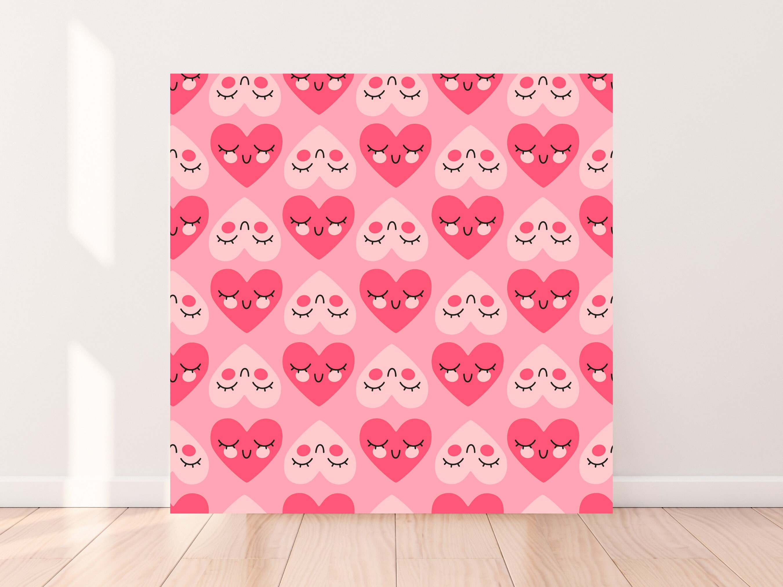 Pink Love Art Print Poster - Pink, Pop Art, Procreate, Pattern ...