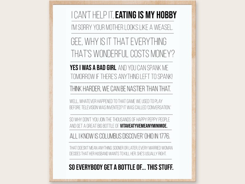Digital File I Love Lucy Quotes Poster - Etsy