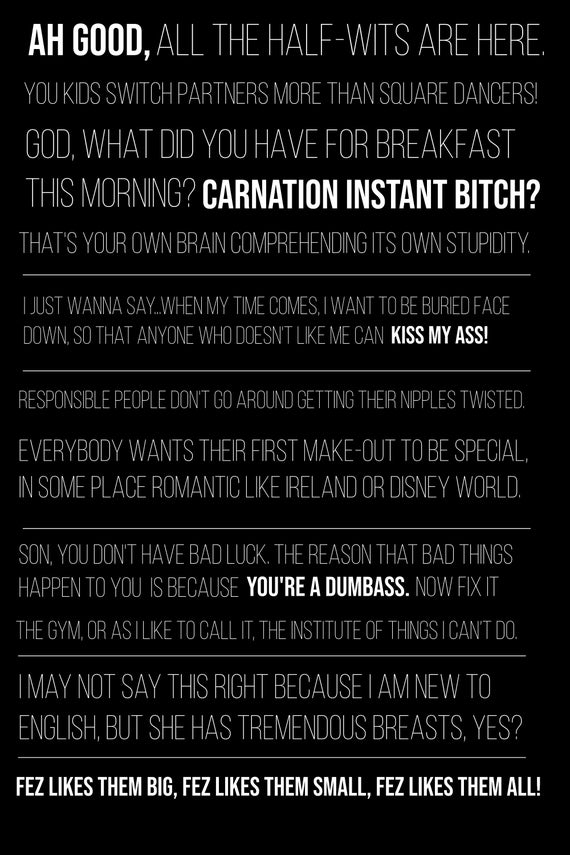 Fez Funny Quotes
