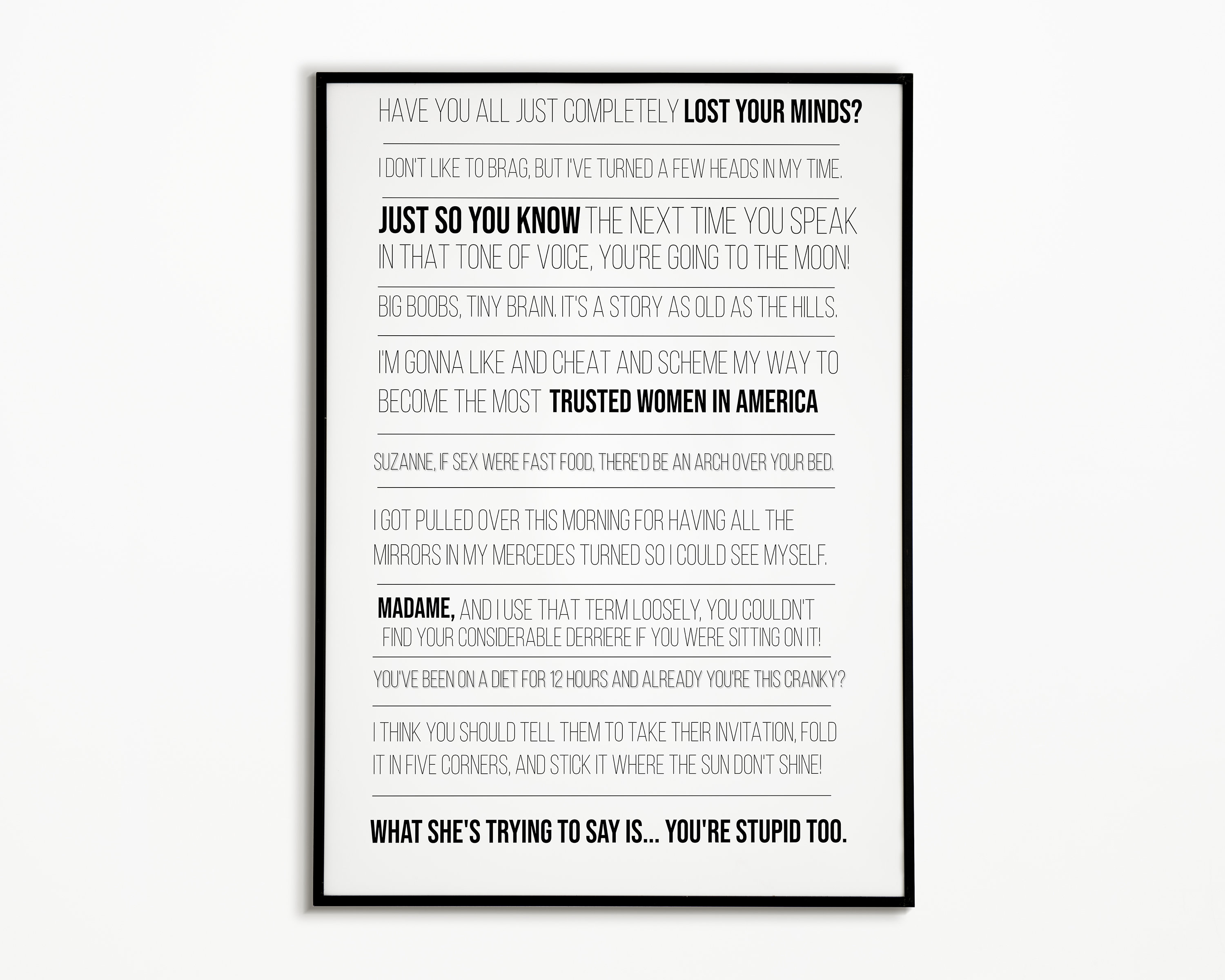 Digital File - Designing Women Quotes Poster - TV Show, Television ...