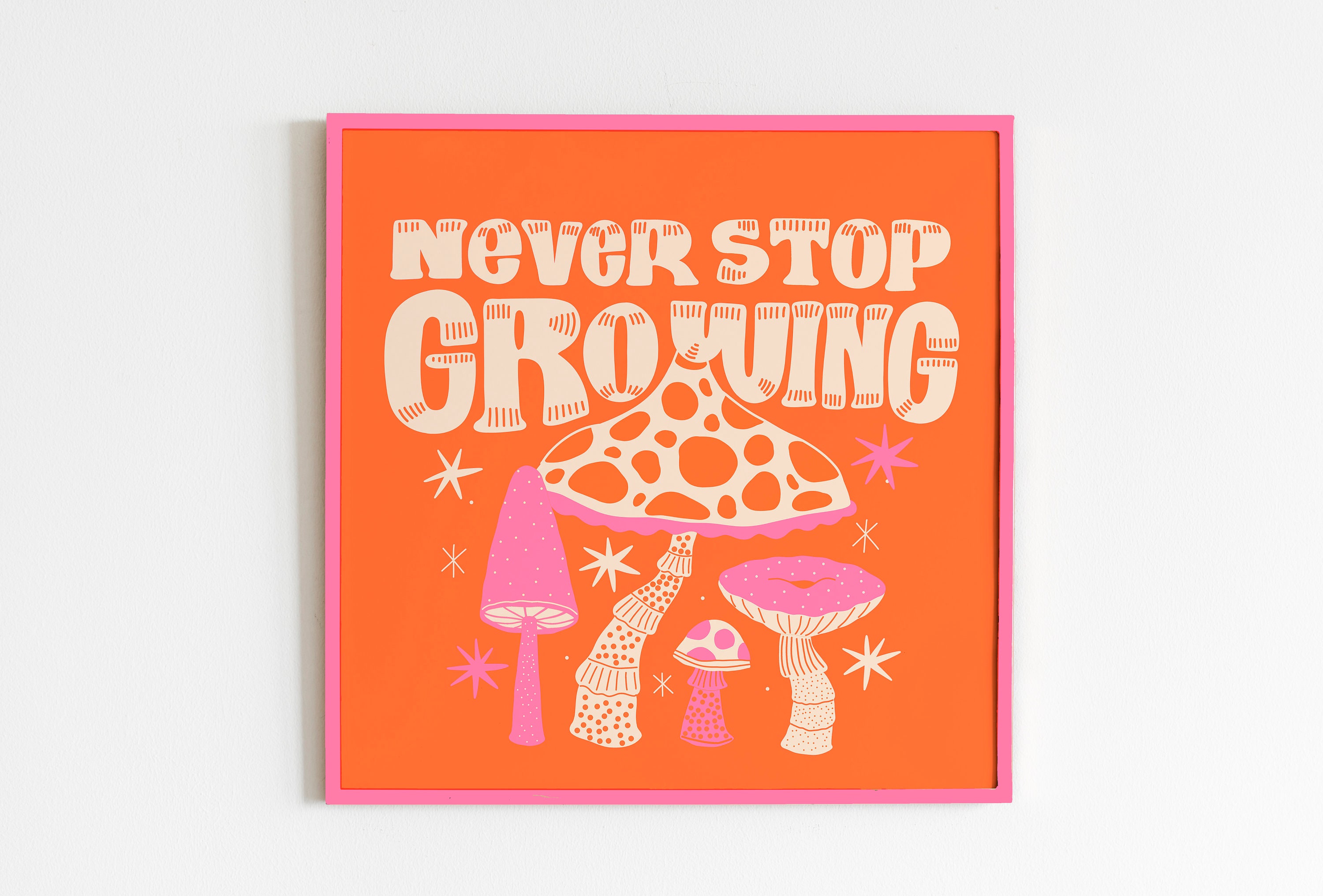 Digital File - Never Stop Growing Art Print Poster - Pop Art, Procreate ...