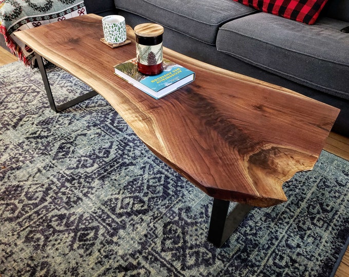 Live Edge Black Walnut Coffee Table - Etsy