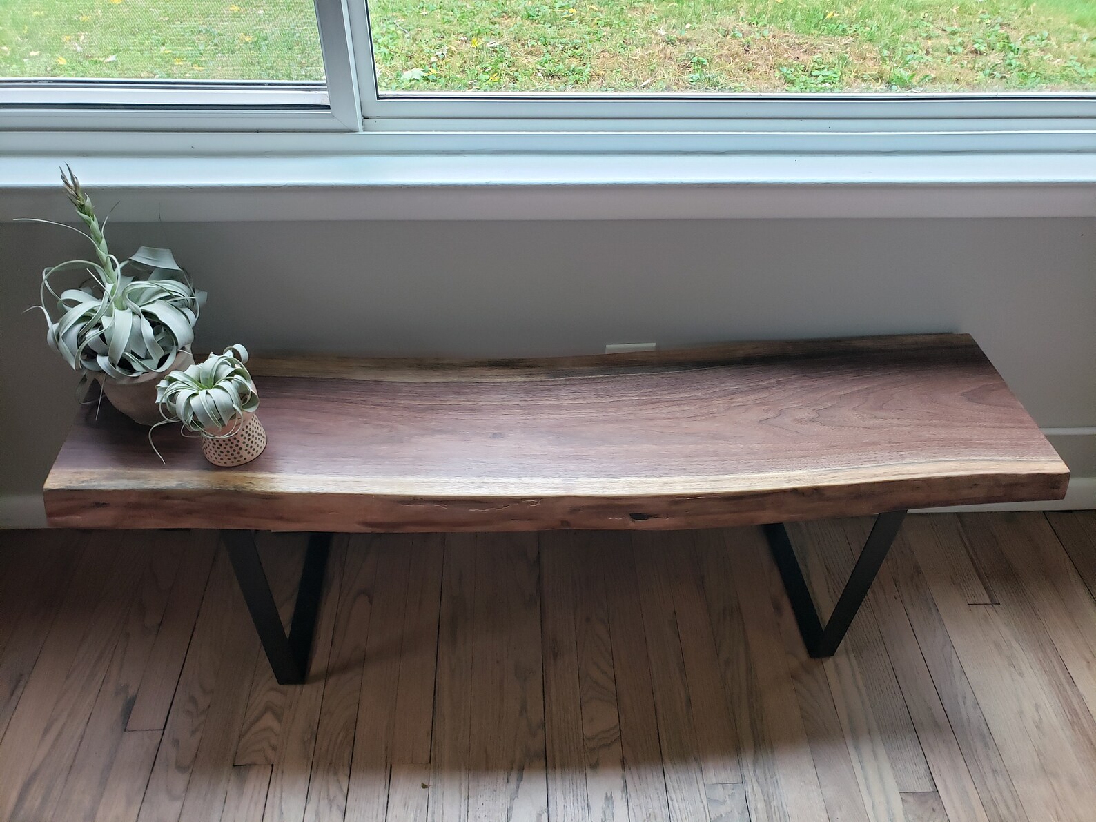 Live Edge Walnut Bench - Etsy
