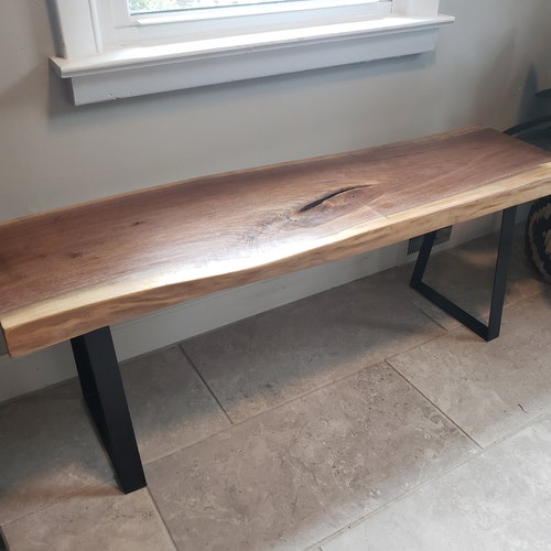 Live Edge Black Walnut Bench-stunning 5ft Handcrafted Bench - Etsy