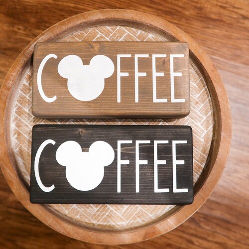 Coffee Bar Sign Mickey Mouse Coffee Bar Sign Disney Home - Etsy