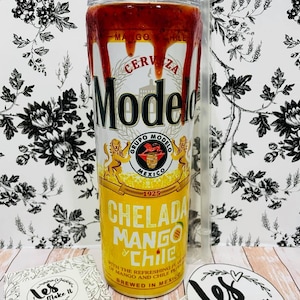 Modelo Tumbler With Chamoy Drip, Beer Tumbler, Modelo, Tumbler, Beer ...