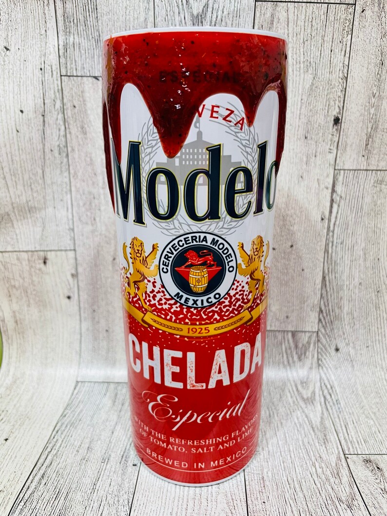 Modelo Chelada Especial, Tumbler With Chamoy Drip or Without, Beer ...