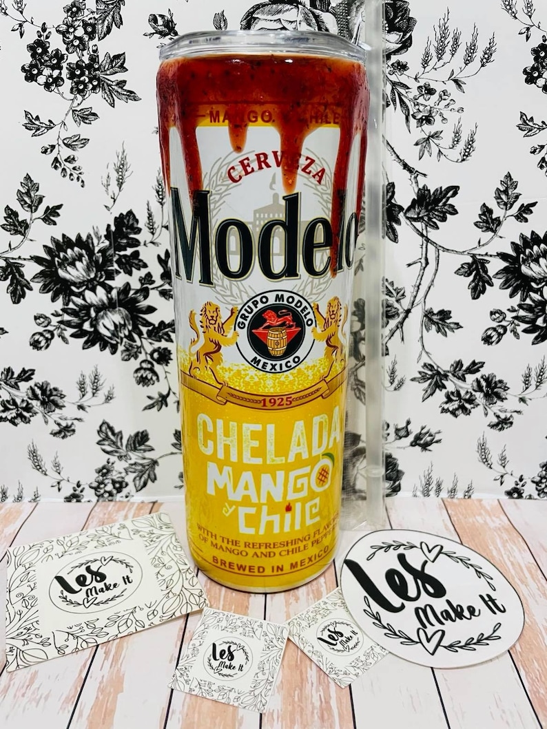 Modelo Tumbler With Chamoy Drip, Beer Tumbler, Modelo, Tumbler, Beer ...