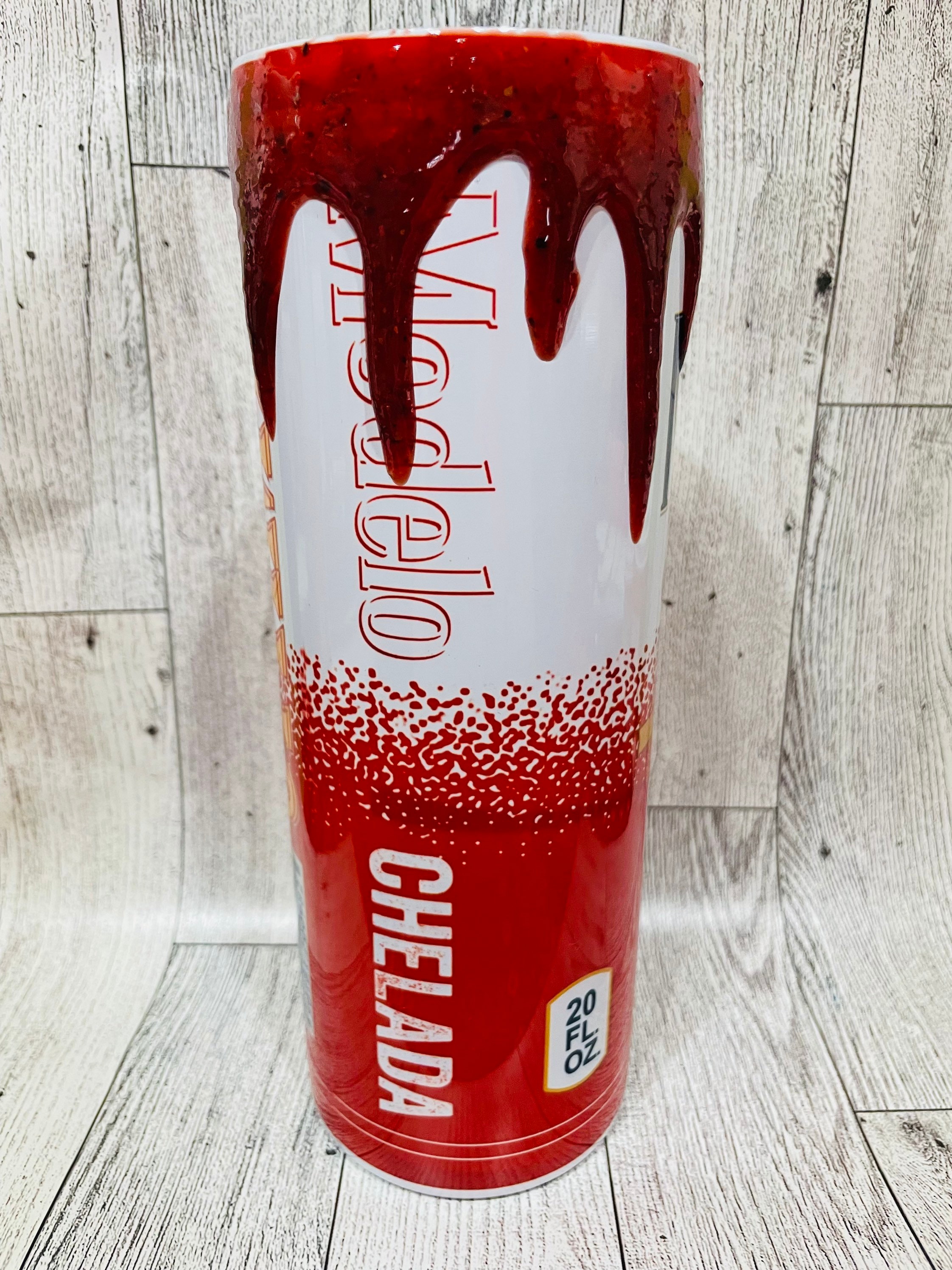 Modelo Chelada Especial, Tumbler With Chamoy Drip or Without, Beer ...