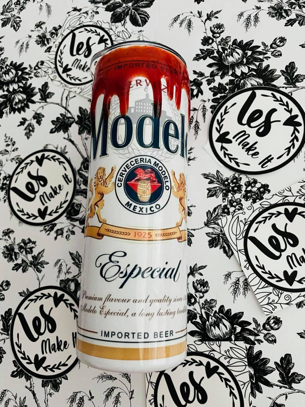 Modelo Tumbler With Chamoy Drip, Beer Tumbler, Modelo, Tumbler, Beer ...