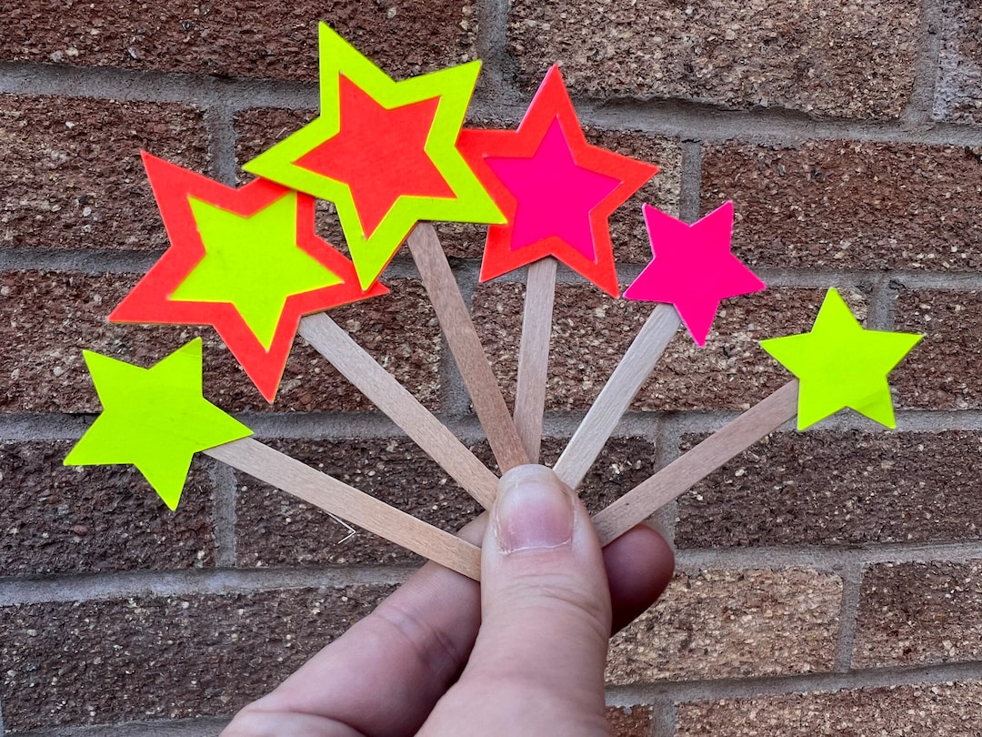 Neon Birthday Cup Cake Topper Neon Birthday Party 80s Party Rave Party ...