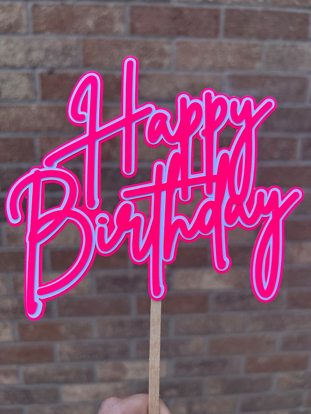 Neon Birthday Cake Topper Neon Birthday Party 80s Party Rave Party ...