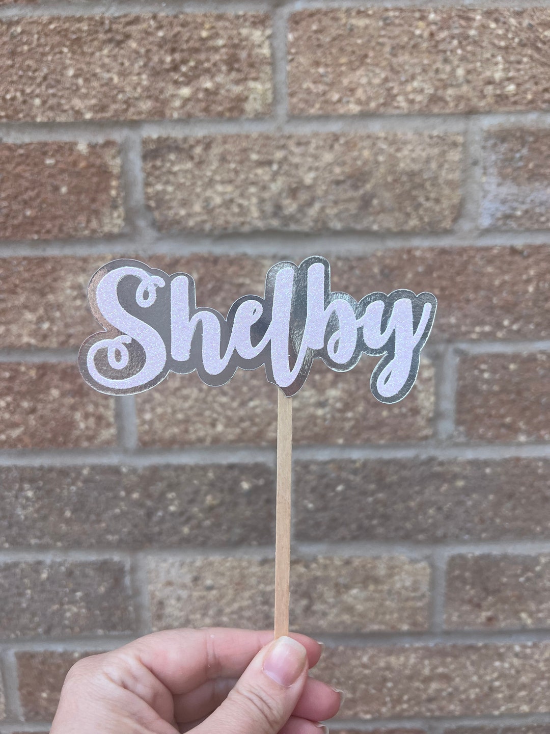 Personalised Name Cake Topper Custom Name Topper Glitter - Etsy