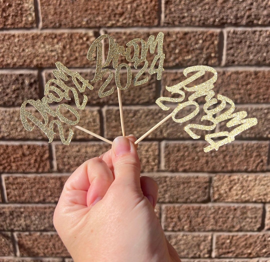 Prom Cupcake Toppers Prom Prom Night Prom Decorations Prom Cake Topper ...