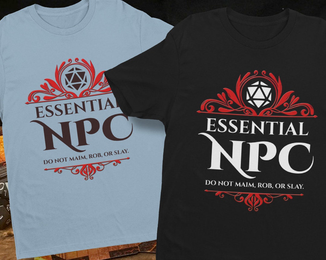 Dnd ESSENTIAL NPC Dnd Shirt Dungeons & Dragons Shirt, Fantasy Gamer ...