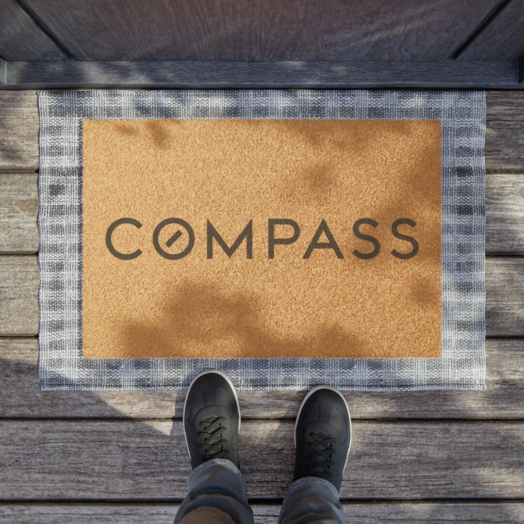 Personalized COMPASS Welcome Doormat: Set the Stage for a Stylish ...
