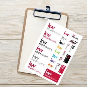 Keller Williams Realtor Stickers Sheet for Laptops, Notebooks, Folders ...