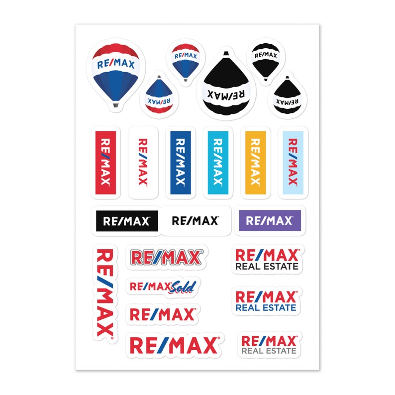 RE/MAX Sticker Sheet für Laptops, Notizbücher, Ordner, REMAX Sticker ...