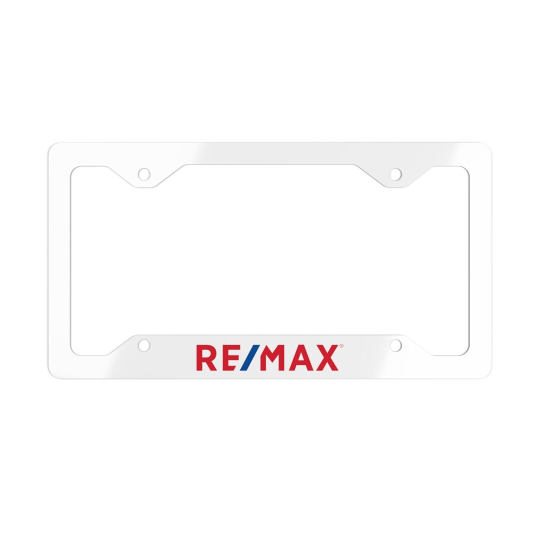 RE/MAX Metal License Plate Frame White - Etsy