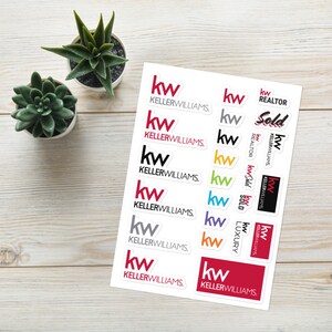 Keller Williams Realtor Stickers Sheet for Laptops, Notebooks, Folders ...