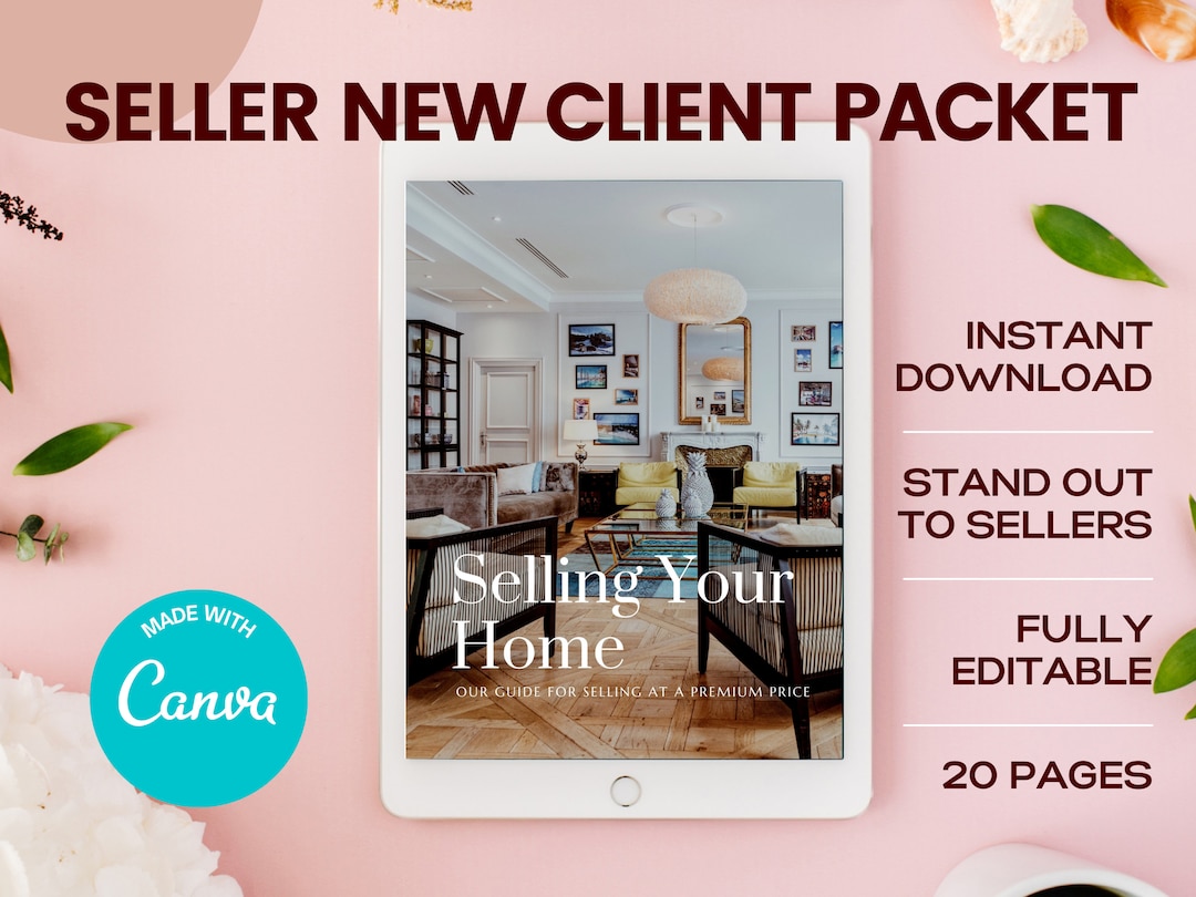 Real Estate New Client Packet for Sellers Real Estate Template, Canva ...