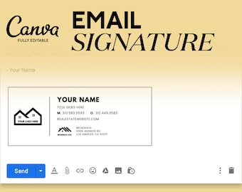 REMAX Real Estate Email Signature Canva Template With 8 Predefined ...