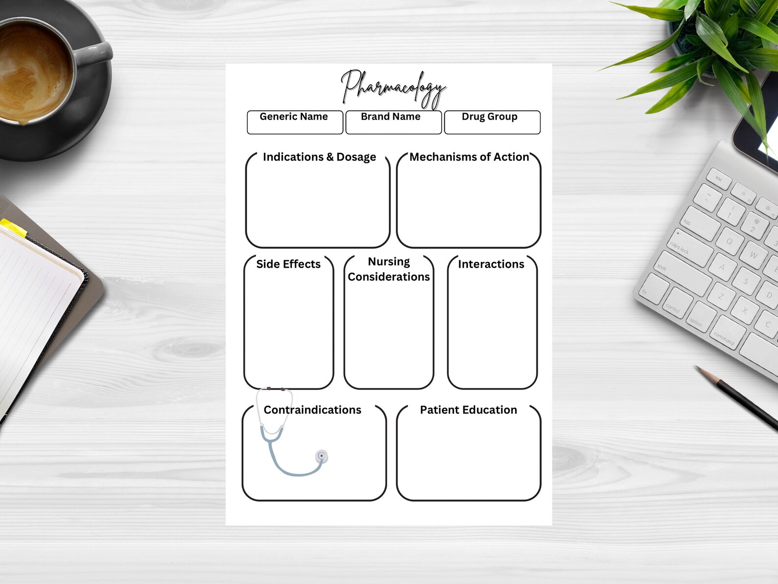 Pharmacology Template for Nurses | Student Nurse I Study Guide | Nurses ...