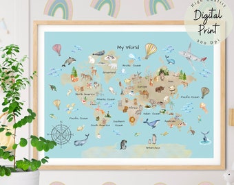 Fun World Map - Etsy