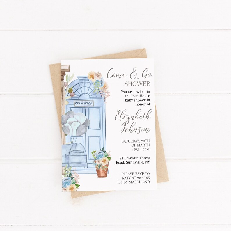 Open House Baby Shower Invitation. Open House Template for Baby Shower ...