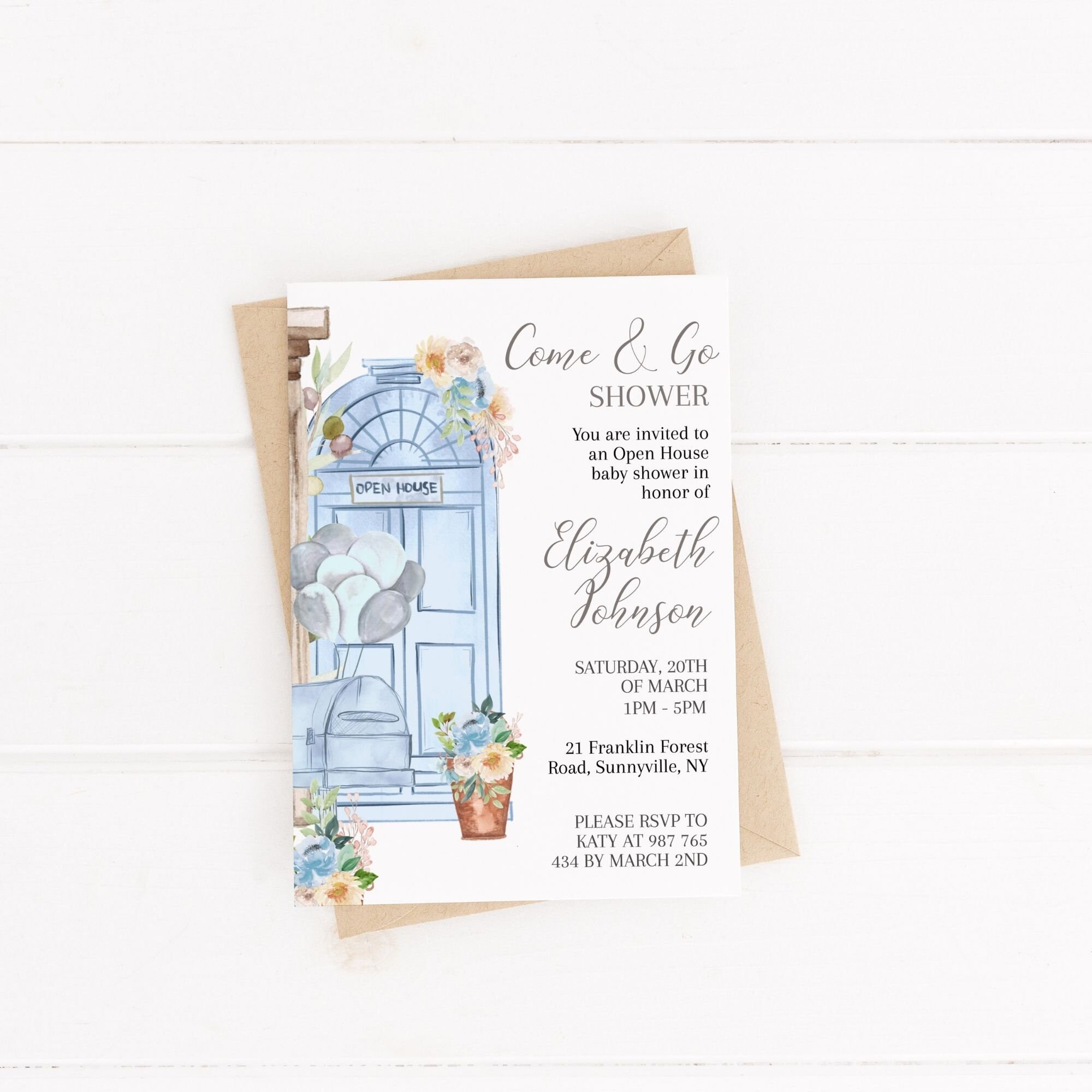 Open House Baby Shower Invitation. Open House Template for Baby Shower ...