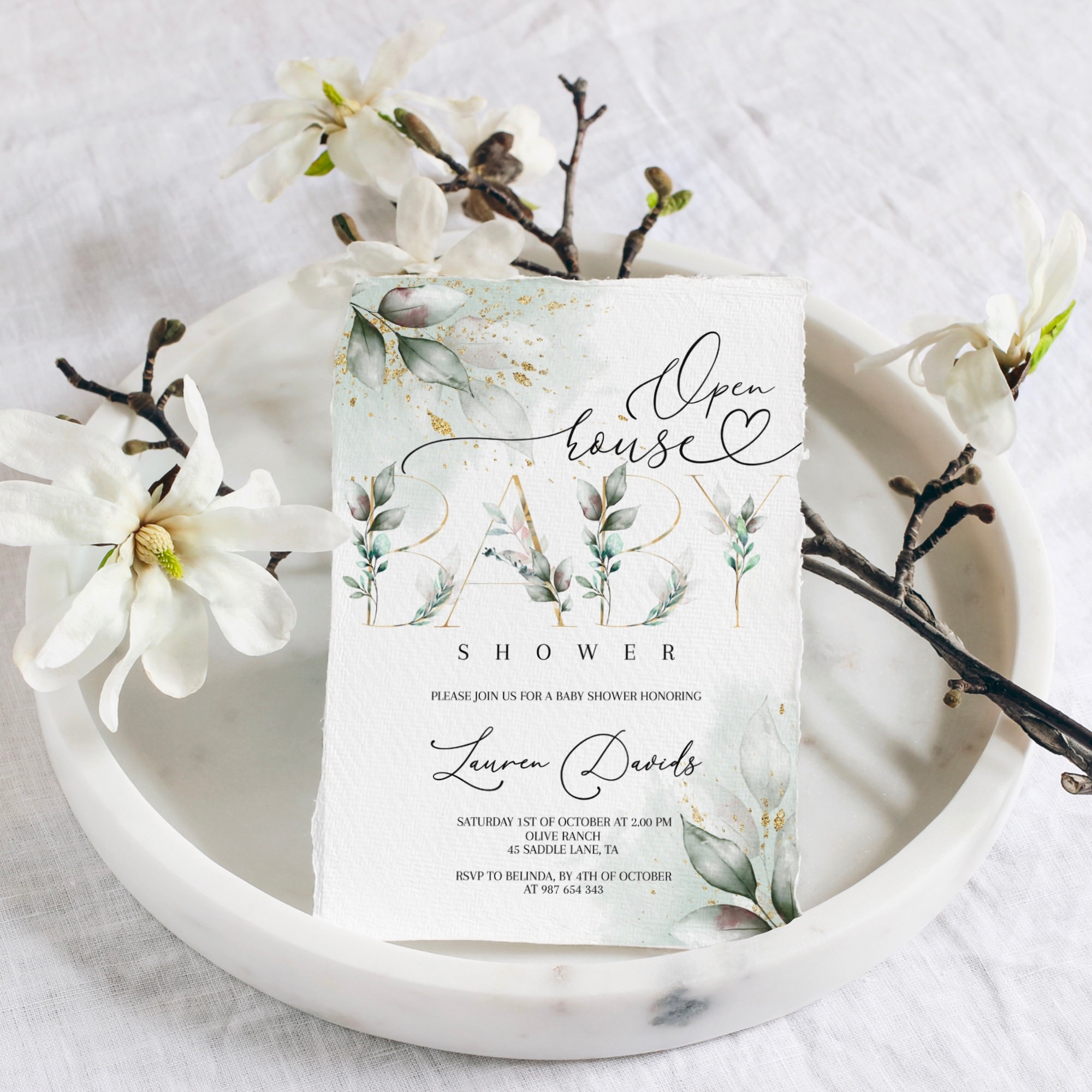 Open House Baby Shower Invitation. Open House Template for Baby Shower ...