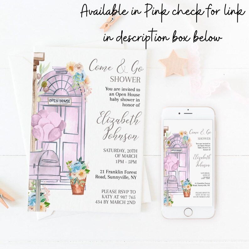 Open House Baby Shower Invitation. Open House Template for Baby Shower ...