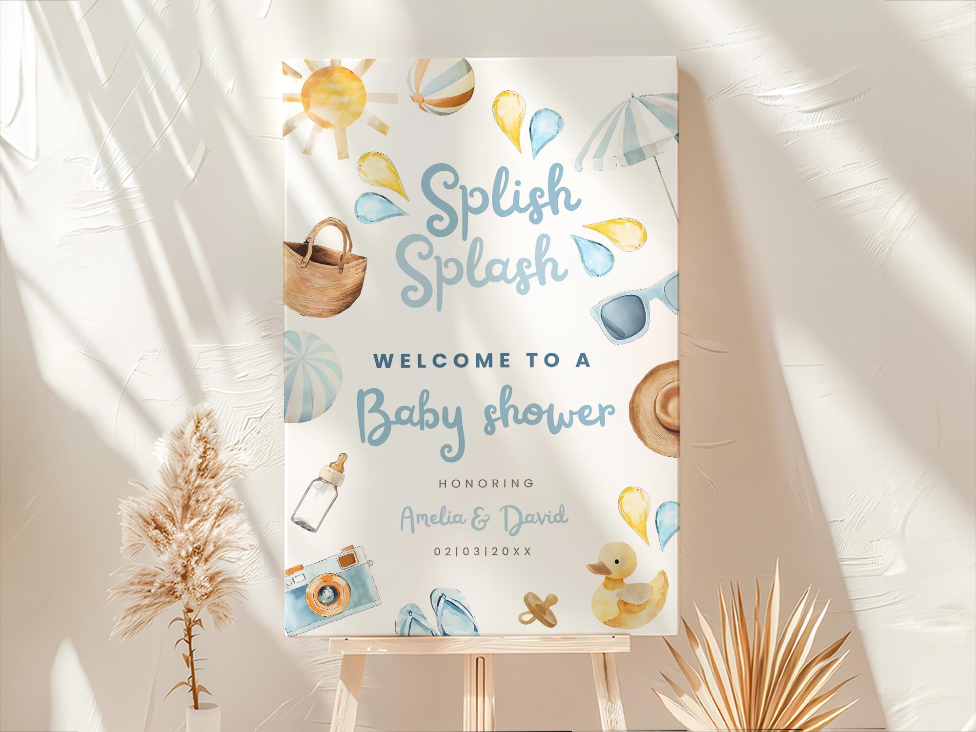 Splish Splash Baby Shower Bundle, Beach Baby Shower, Summer Baby Shower ...