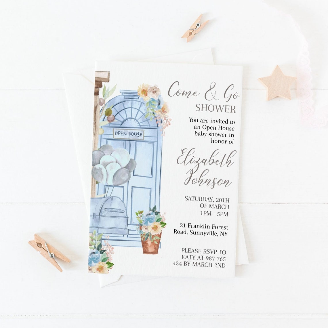 Open House Baby Shower Invitation. Open House Template for Baby Shower ...