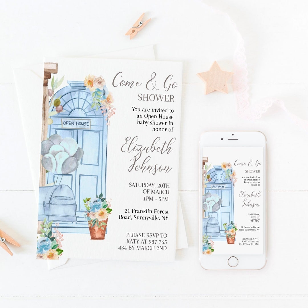 Open House Baby Shower Invitation. Open House Template for Baby Shower ...