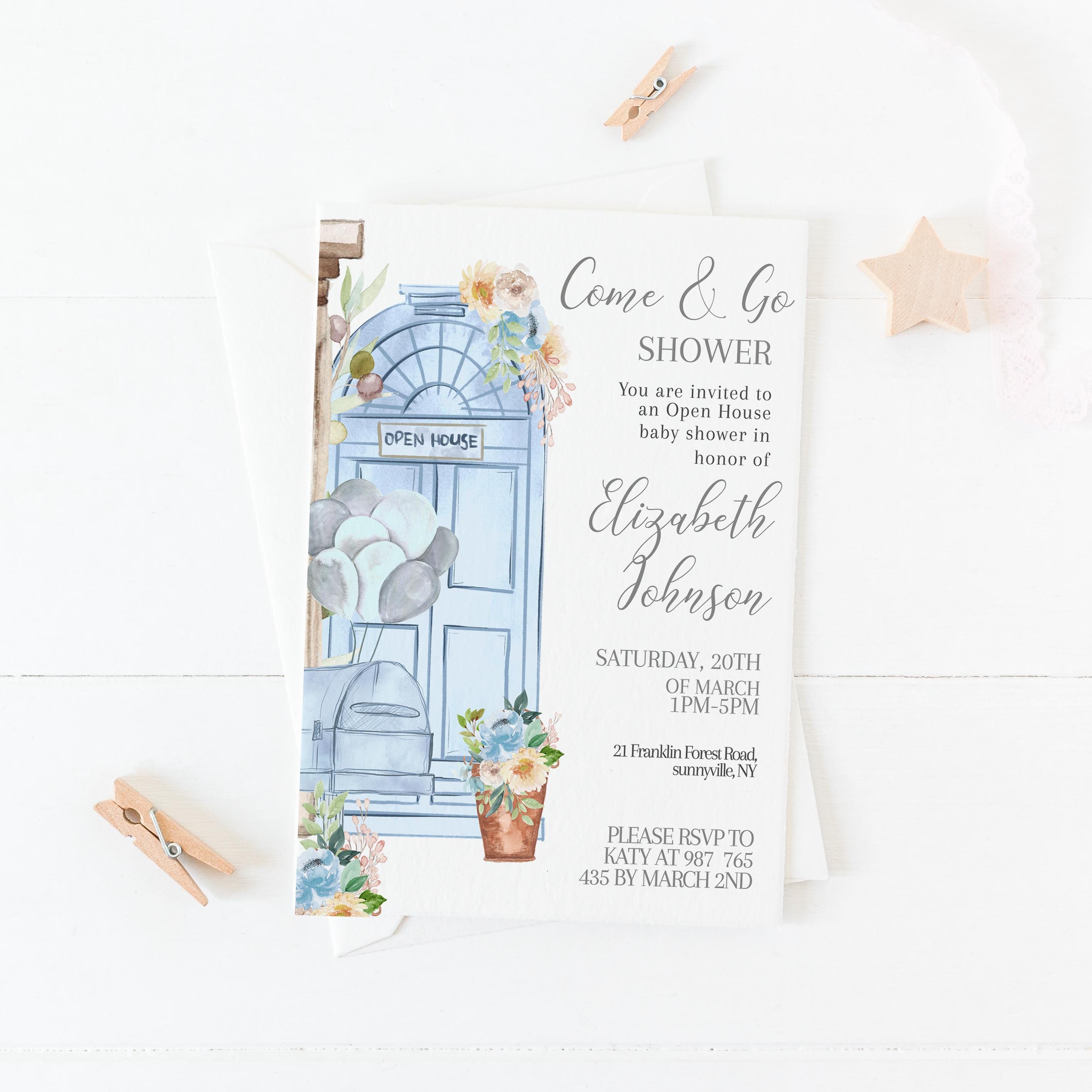 Open House Baby Shower Invitation. Open House Template for Baby Shower ...