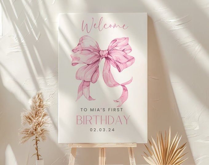 Girls Just Want to Be One Welcome Sign, Directional Sign, Bow Welcome ...