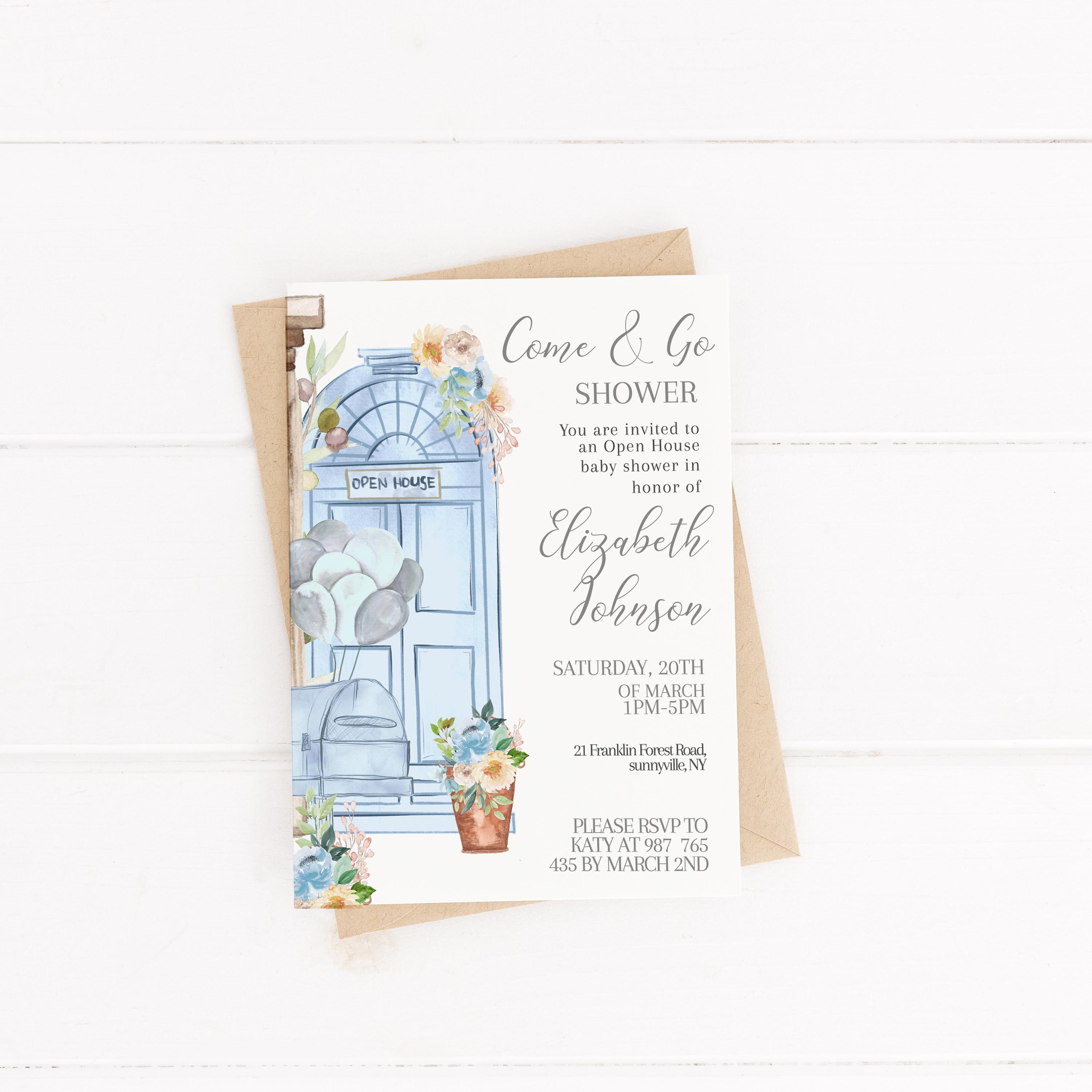 Open House Baby Shower Invitation. Open House Template for Baby Shower ...