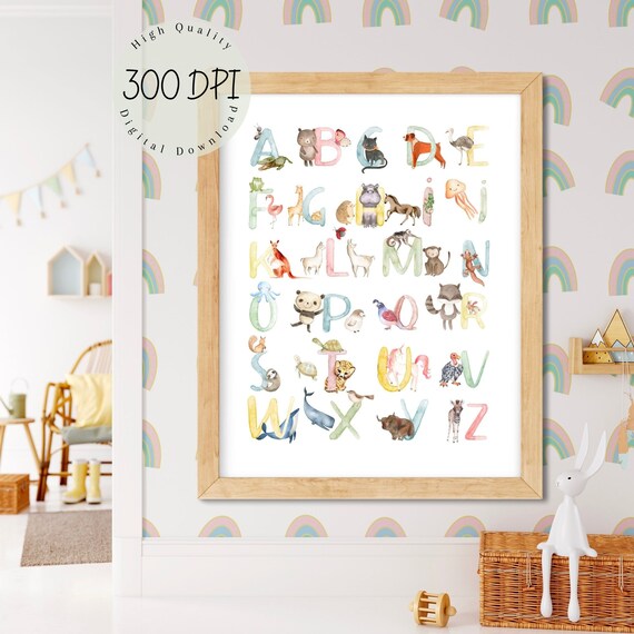 Etsy Alphabet Wall Poster Art