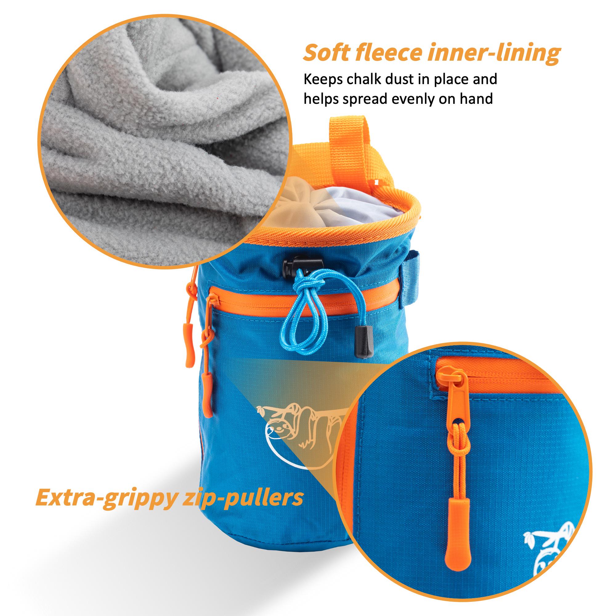 Rock Climbing Chalk Bag: Sloth Design, Zipper Pockets - Etsy