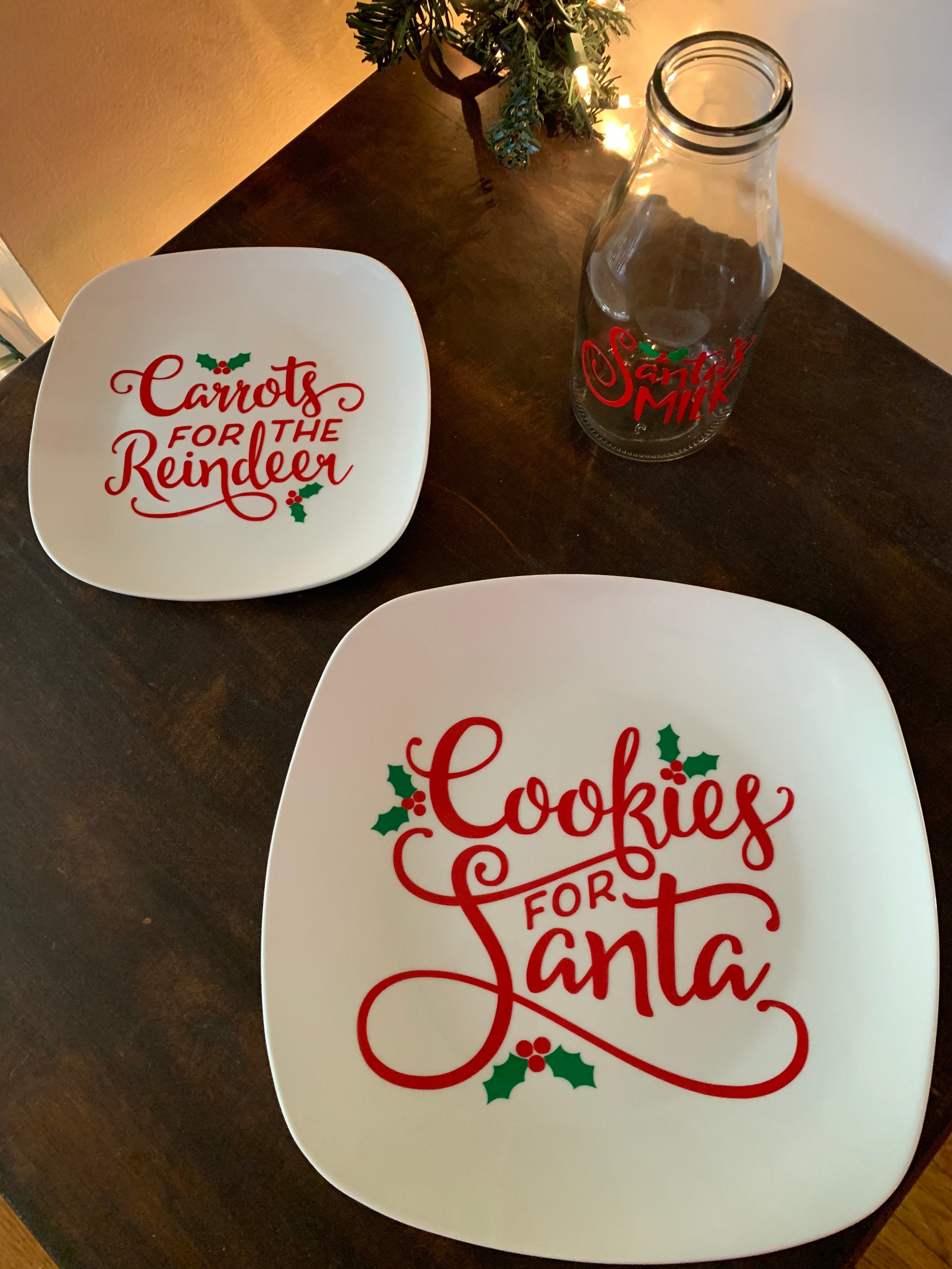 Milk and Cookies for Santa Set, Cookies for Santa, Kids Santa Milk and ...