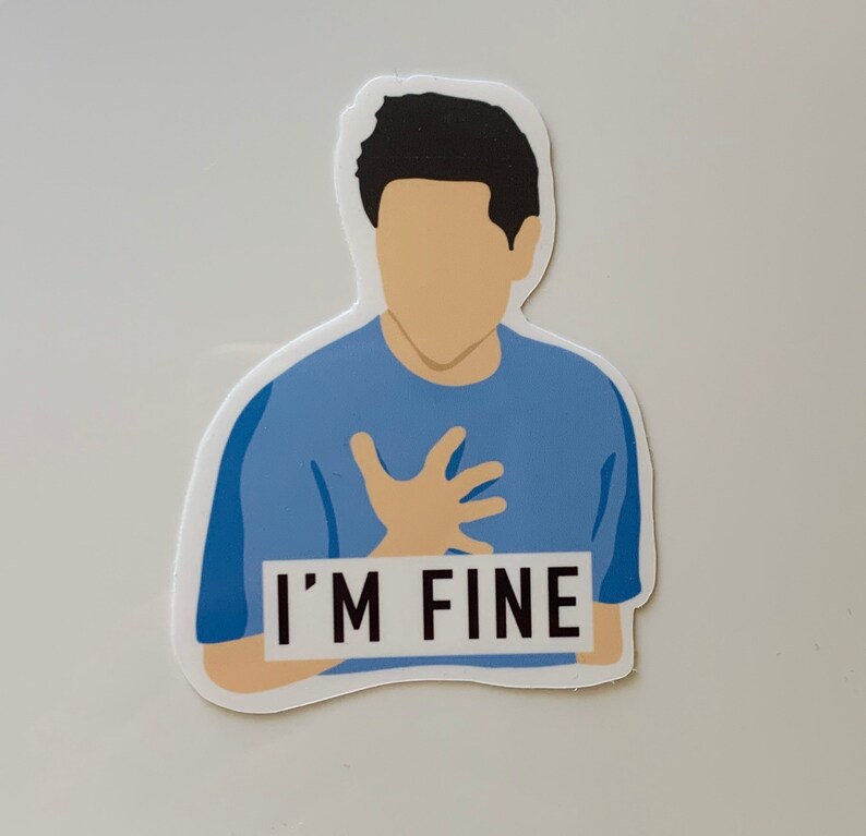 Friends tv Series Sticker Ross 'i'm Fine - Etsy