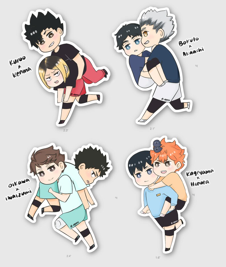 Haikyu Setter/spiker Sticker Set | Etsy