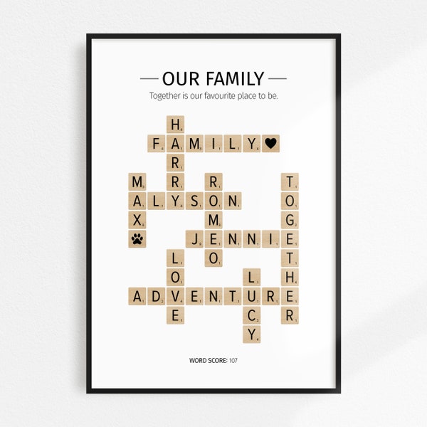 Personalize Family Name Scrabble - Etsy