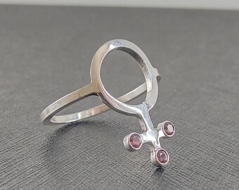 Three Symbol Ring - Etsy
