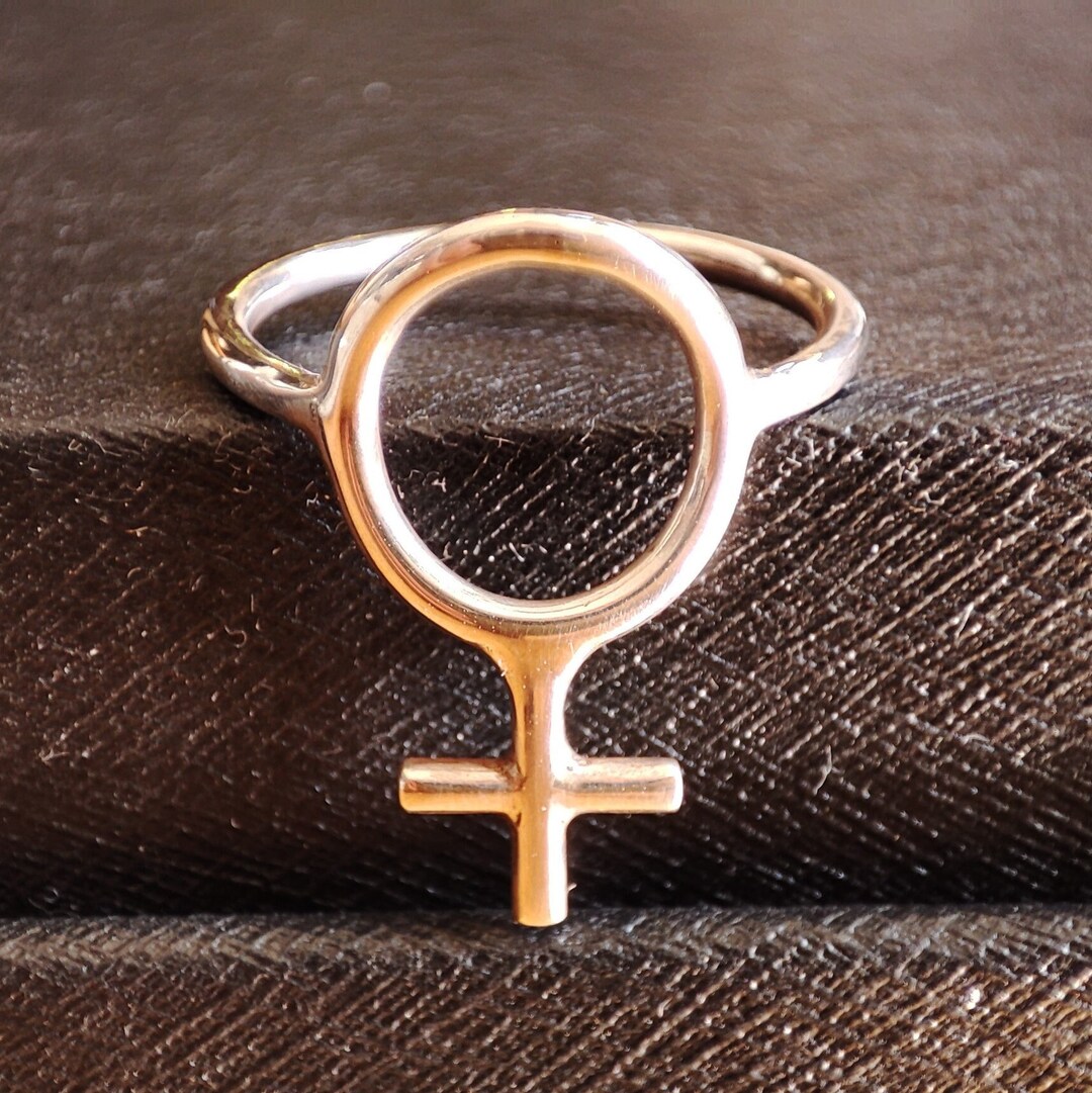 Sterling Silver Female Symbol Ring Feminist Symbol Ring - Etsy